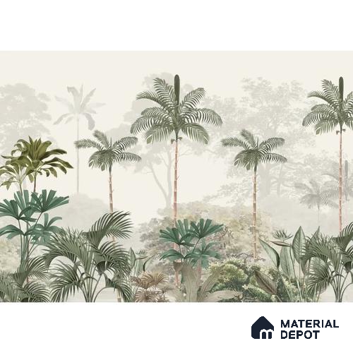 Kovalam Paradise, Palms Wallpaper for Rooms, Green, Customised Sukoon ...