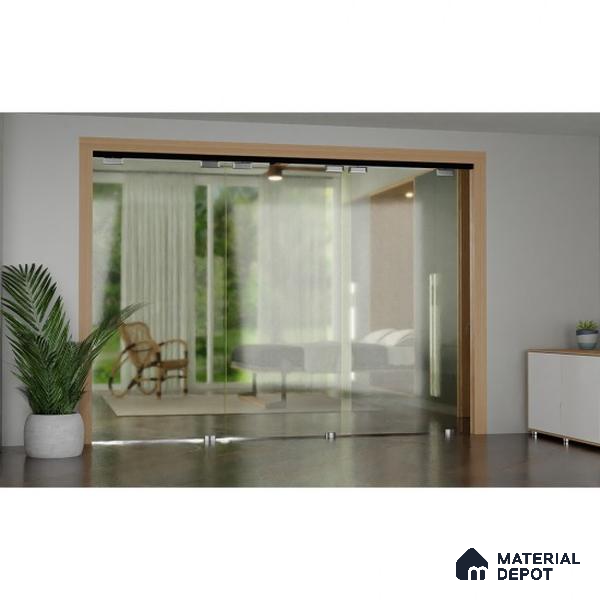 SDF-100G-SC Sliding Door System 100 For Glass Door (Soft Close) - 80 Kg ...