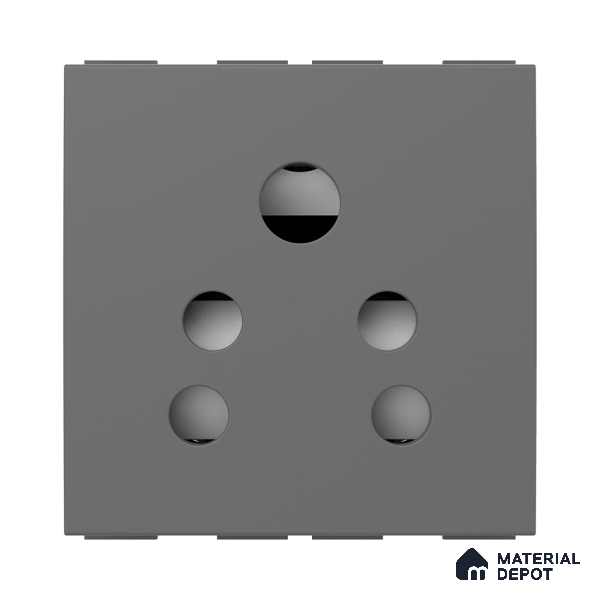 AA 2 136-ELECTRIC GREY 22M 6A Socket GM Modular | Grey Switches and ...