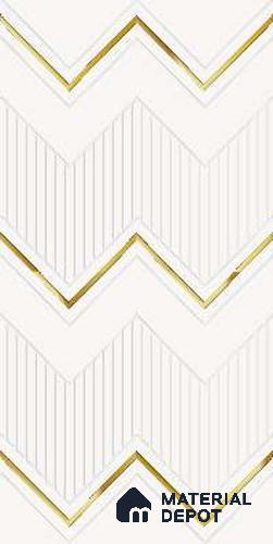 White Patterned Look HDHMR Decorative Wall Panel PN 03000 C 8 ft x 2 ft ...