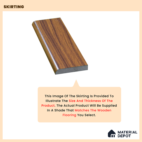 MDF Skirting Rustic Royal Oak TF 00273 E | 8 ft x 3 Inch | Compatible ...