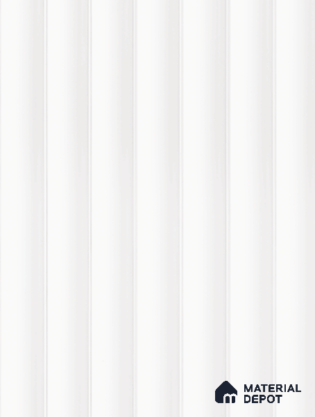 White Fluted Look LM 10627 8 ft x 4 ft High Gloss Finish 6H Anti ...