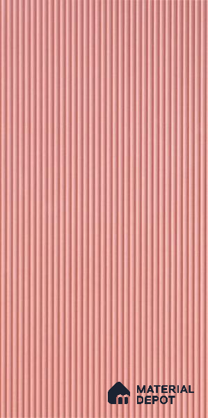 Fluted 6419 GLO Pink Plain Colour Louver - 16.5 mm MDF Panel | 8 ft x 4 ft