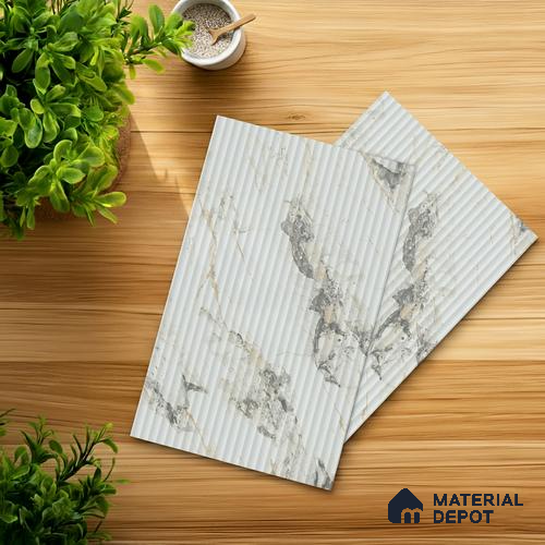 Marble Fluted Look LM 01363 Carve Craft 8 ft x 4 ft Texture Finish ...
