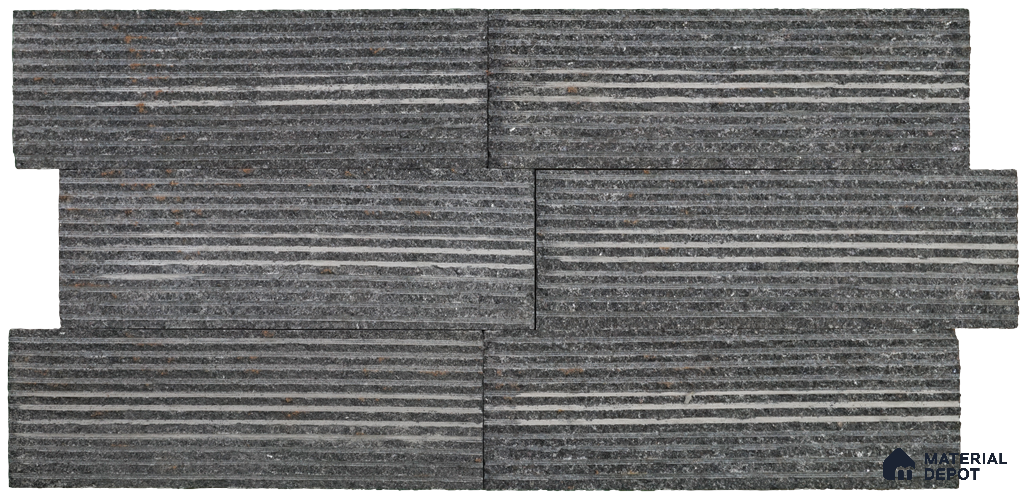 WL 00087 Carbon Black 100 x 300 mm Natural Stone Wall Cladding | 1 Sq ...