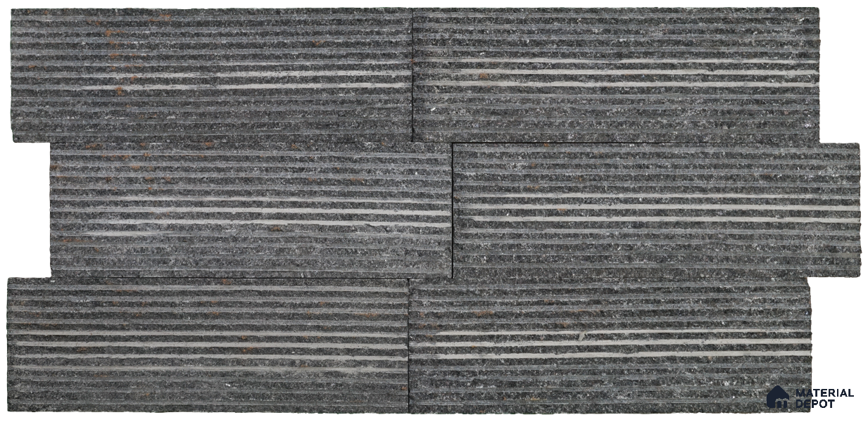 WL 00087 Carbon Black 100 x 300 mm Natural Stone Wall Cladding | 1 Sq ...