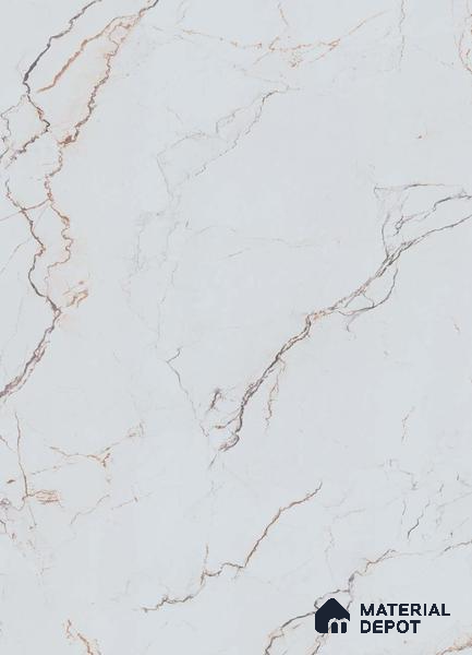 White Marble Matte Finish Decorative Laminate - 1 mm | LM 15348