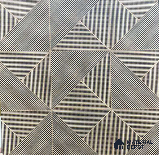 Grey Cane Look CAN 105 8 ft x 4 ft Suede Finish Decorative Laminate - 1 ...
