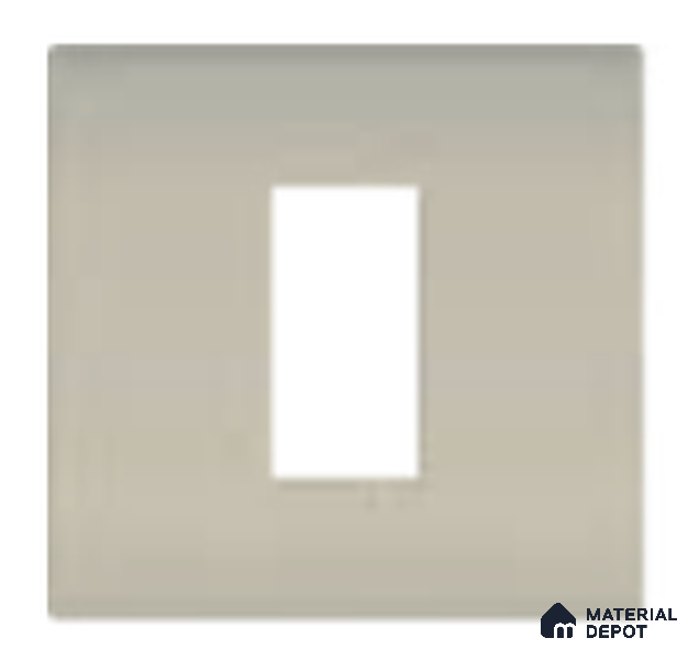 C5101.01 Cube Series Frost White Finish 1M Smart Plate With Frame
