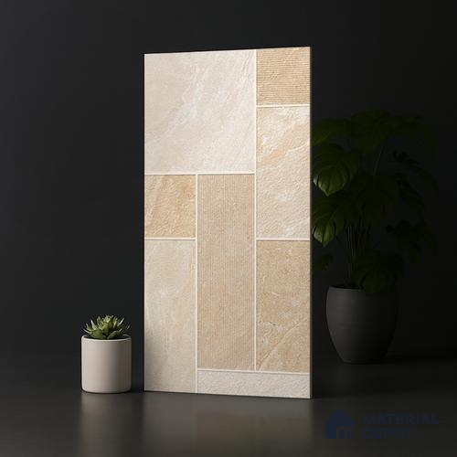 Punch Stone Floor & Wall Tile TL 07947 C Romagna Beige 4 ft x 2 ft ...