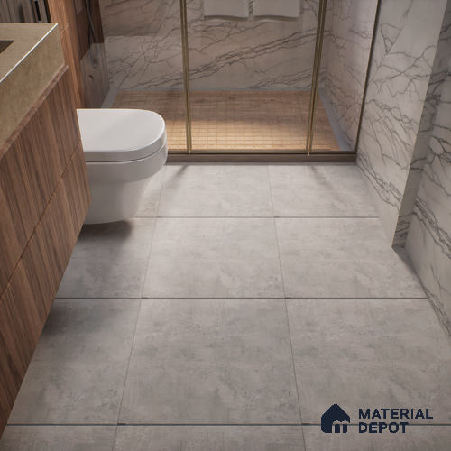 TL 01493 Ash Grey 2 ft x 2 ft Matte Finish Wall and Floor Porcelain ...