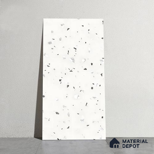 Terrazzo Floor & Wall Tile | TL 01076 Cotton White | 4 ft x 2 ft Matte ...