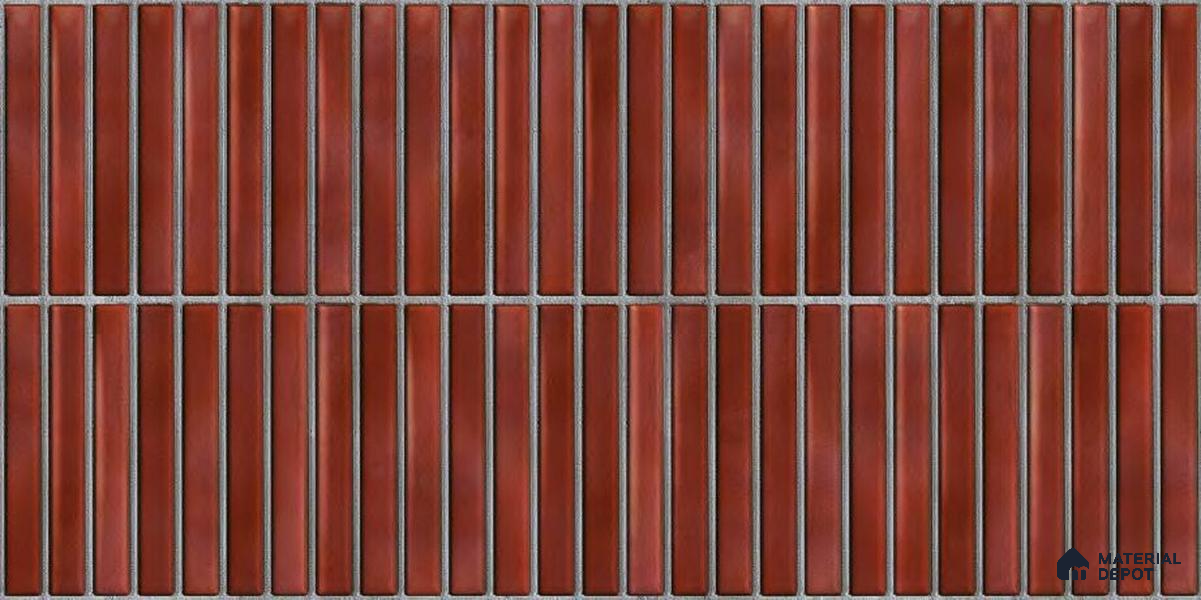 Faux Subway Wall Tile TL 05376 C Miraq Kitkat Maroon 2 ft x 1 ft ...