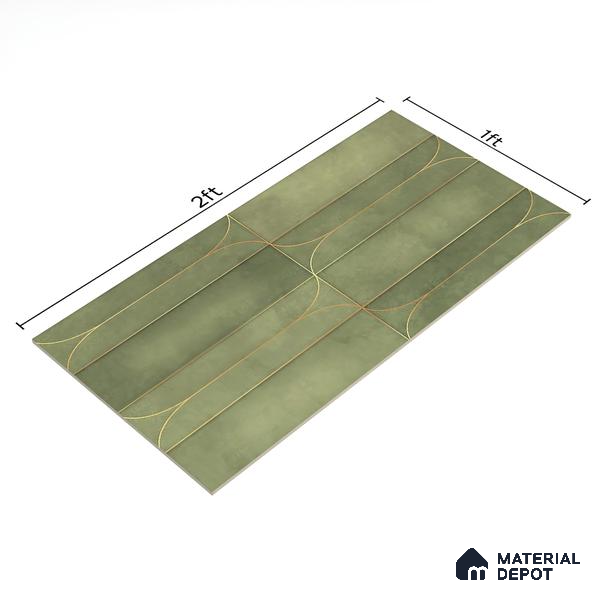 Faux Subway Wall Tile TL 05295 C Splendore Golden Arch Olive 2 ft x 1 ...