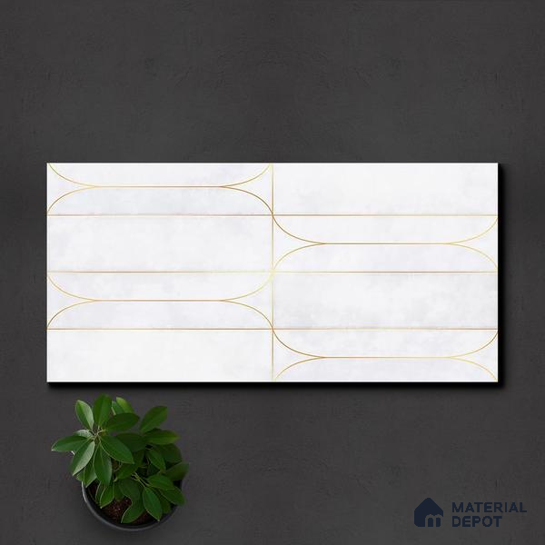 Faux Subway Wall Tile TL 05295 E Splendore Golden Arch Frost 2 ft x 1 ...