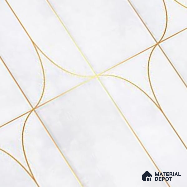 Faux Subway Wall Tile TL 05295 E Splendore Golden Arch Frost 2 ft x 1 ...