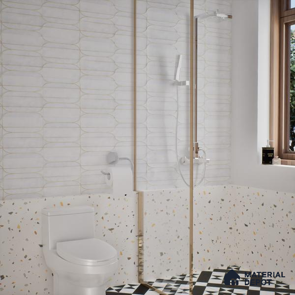 Faux Subway Wall Tile TL 05295 E Splendore Golden Arch Frost 2 ft x 1 ...