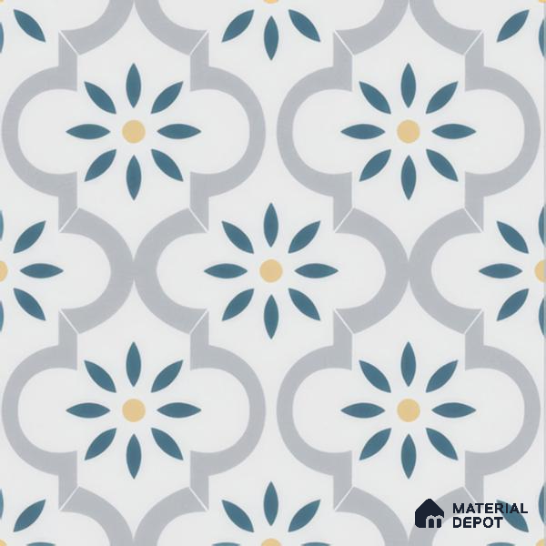 Moroccan Wall & Floor Tile TL 00222 Bluish White 1 ft x 1 ft Matte ...