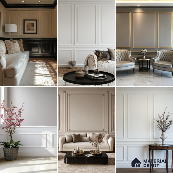 DIY Unfinished HDHMR Designer Paintable Wainscot French Wall Moulding ...