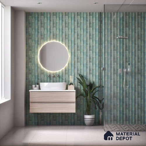 Subway Wall Tile TL 05000 D Lucent Tempered Turquoise 12 x 3 inch ...