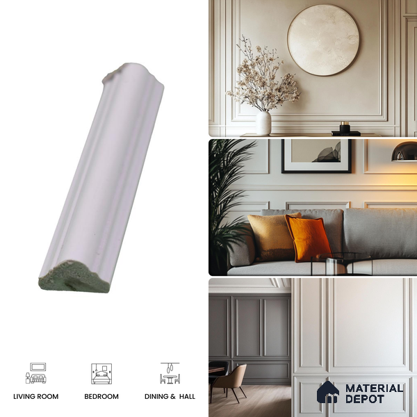 Paintable DIY Finished PVC / Charcoal Designer Wainscot French Wall ...
