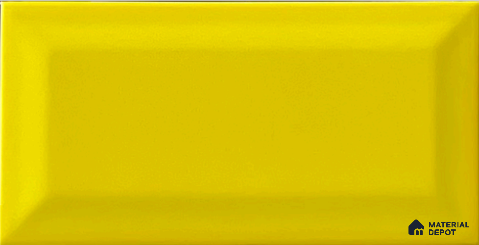TL 00006 F 8x4 inches Yellow Bevelled Glossy Finish Ceramic Wall Tile ...