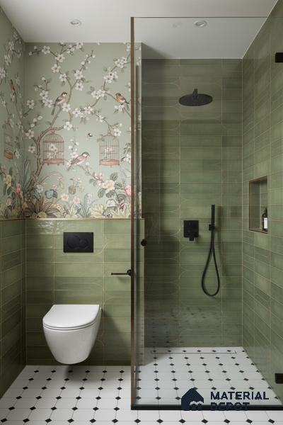 Faux Subway Wall Tile TL 05295 C Splendore Golden Arch Olive 2 ft x 1 ...