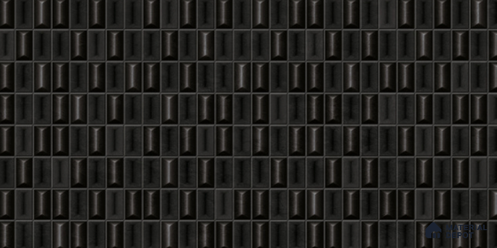 3D Look Wall Tile TL 11451 Aspen Black 2 ft x 1 ft Ceramic Glossy ...