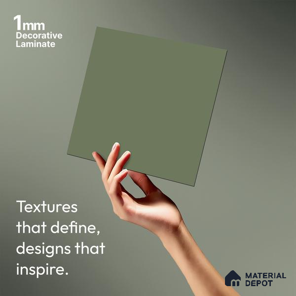 1mm Green Decorative Laminate | Solid Colors Matte Finish Look Surface ...
